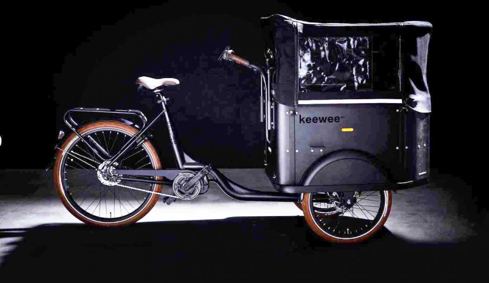 KeeWee E-Bike Bakfiets 24 inch N7 black-Brown - Fietshemel Edam