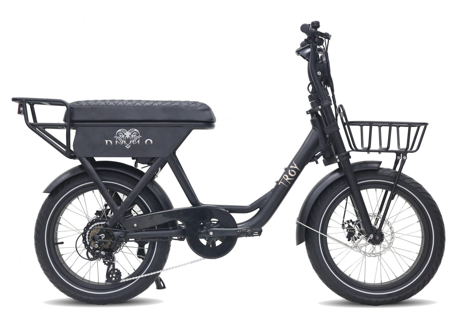 Troy Diablo elektrische Fatbike Snorfiets Mat Zwart - Fietshemel Edam
