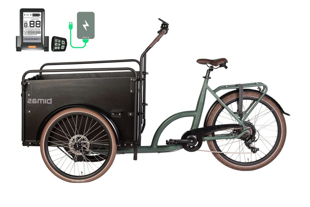 Bimas bakfiets E-Cargo 3.0 Bafang 250W Achterwiel-motor - Fietshemel Edam